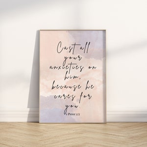 Minimalist Christian Wall Art Set of 3 Digital Downloads Modern Wall ...