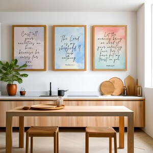 Minimalist Christian Wall Art Set of 3 Digital Downloads Modern Wall ...