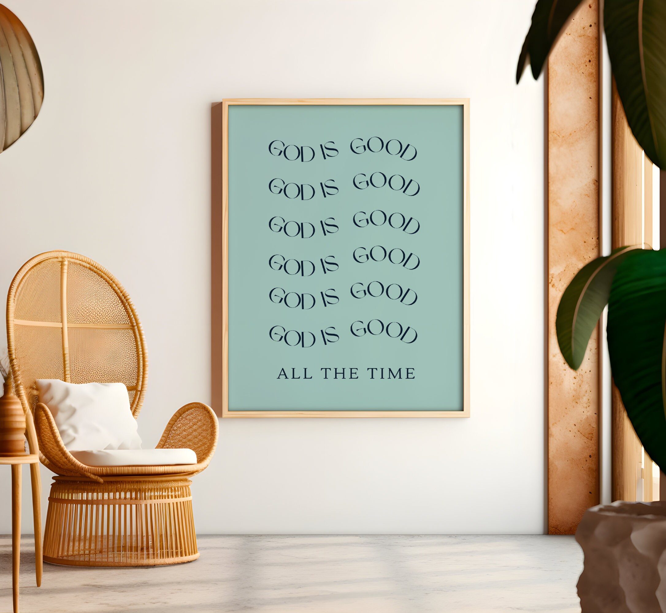 Minimalist Christian Wall Art God is Good All the Time Digital Download ...