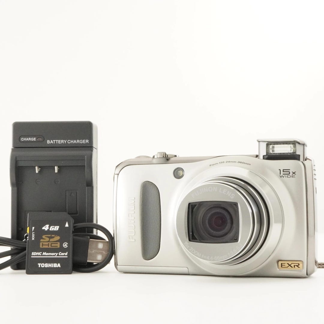 FUJIFILM Finepix F300 EXR Silver + 4GB Sdhc Card Digital Camera From ...