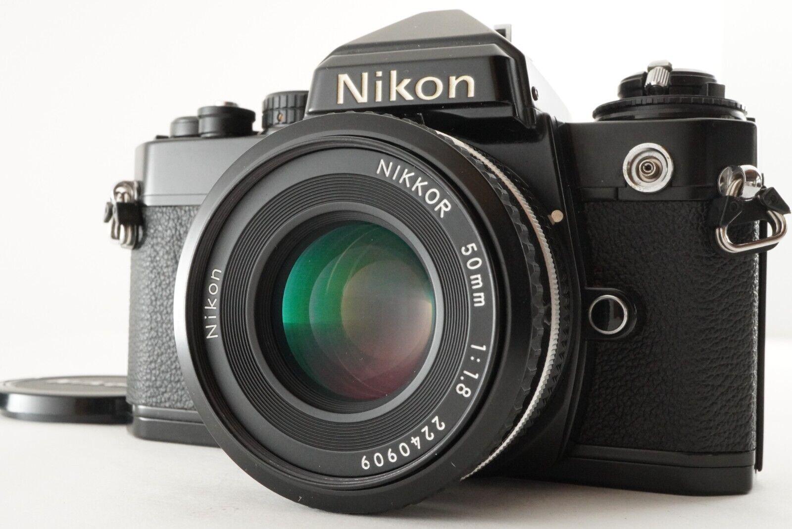 Nikon FE Black Ai-s NIKKOR 50mm F1.8 Pancake Slr Film Camera From Japan ...