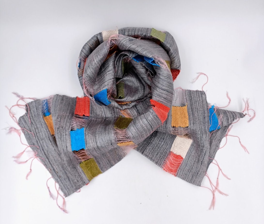 Raw Thai Silk Scarf - Etsy