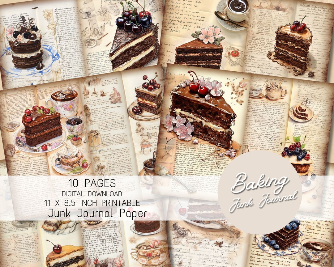 Baking Junk Journal, Baking Journal, Junk Journal Pages, Cooking Junk ...