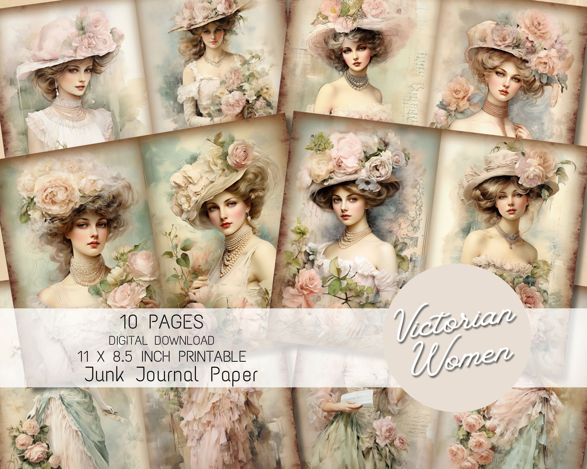 Victorian Women Junk Journal Pages, Victorian Ladies Junk Journal ...