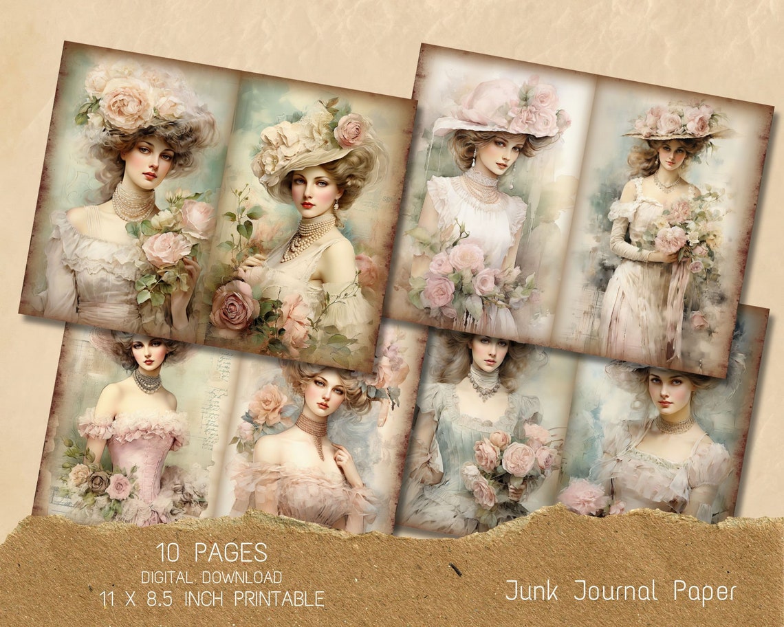 Victorian Women Junk Journal Pages, Victorian Ladies Junk Journal ...