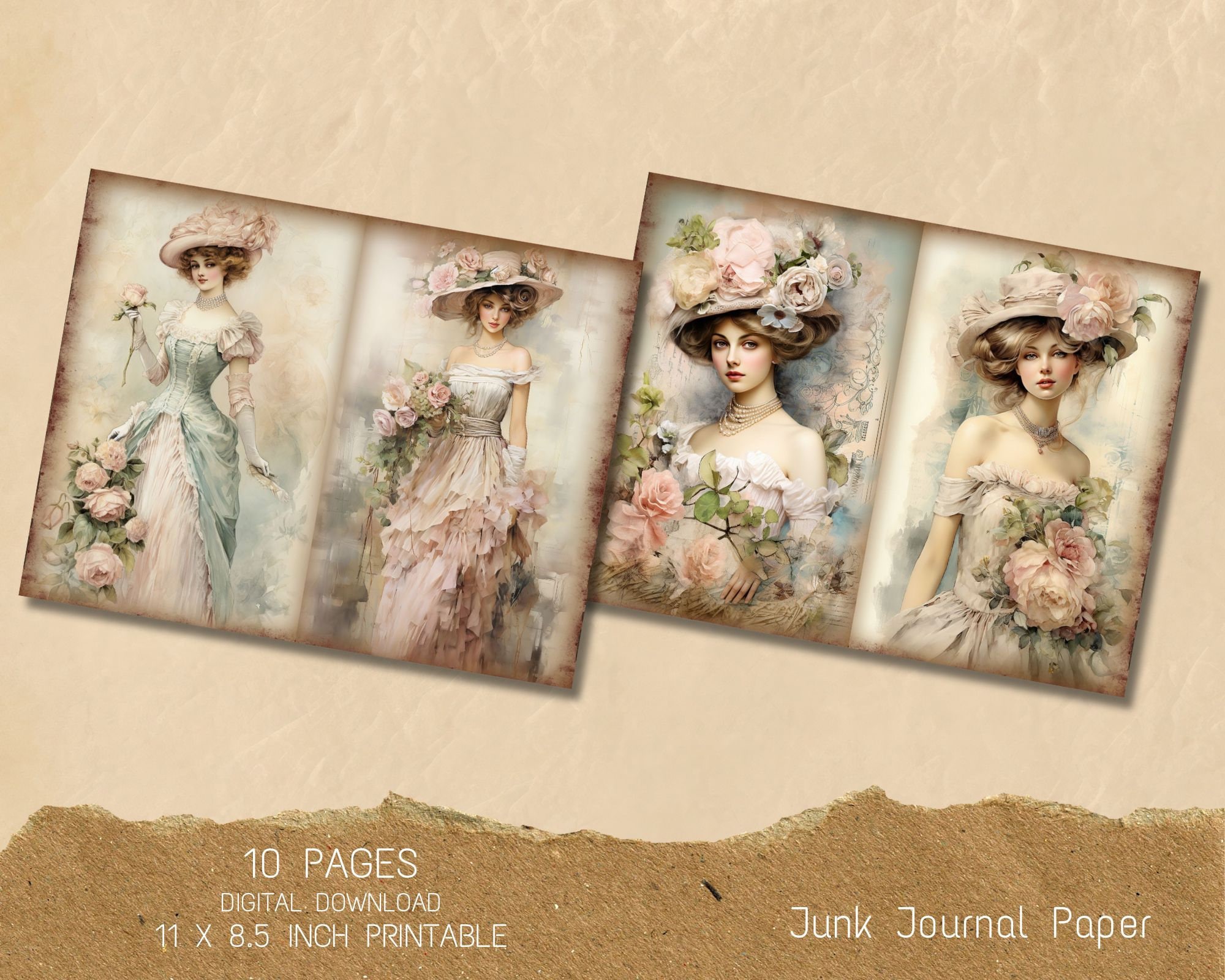 Victorian Women Junk Journal Pages, Victorian Ladies Junk Journal ...
