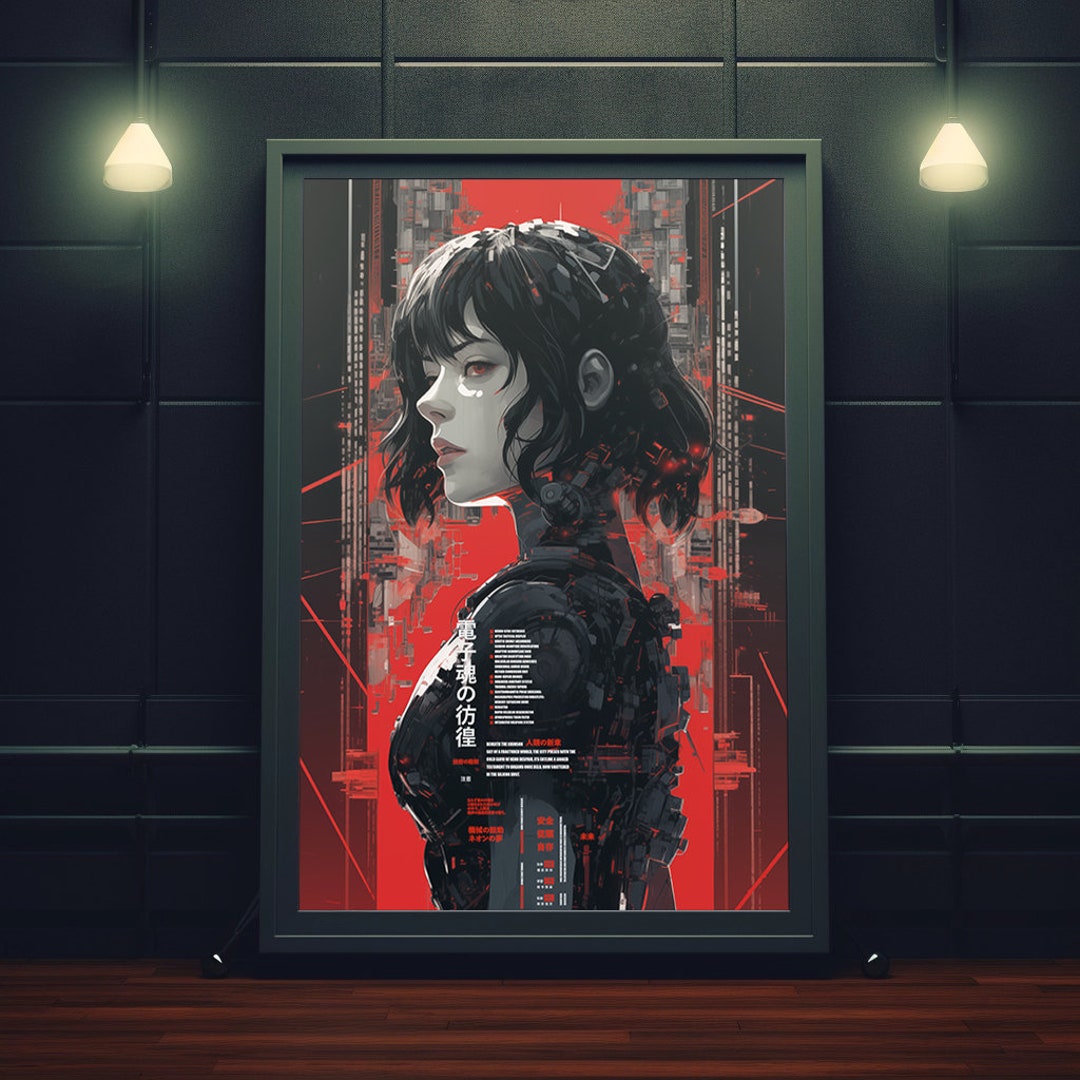 Digital Cyber Girl Artwork - Futuristic Robotic Woman Poster - Sci-fi ...