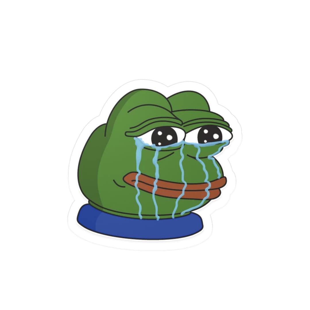 Crying Pepe Meme Sticker Kiss-cut Vinyl Decals - Etsy