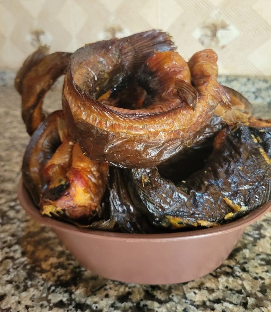Smoked Catfish Headless Nigerian Smoke Fish 4 Pieces 1 Lbs. a Bag ...