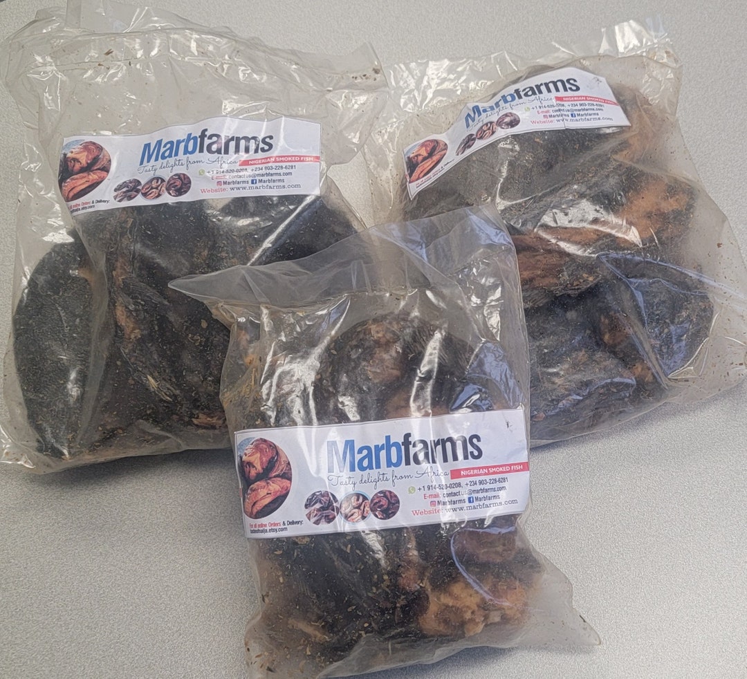 African Smoked Fish Nigerian Smoke Dried Catfish 4 Pieces 1 Lbs. a Bag ...