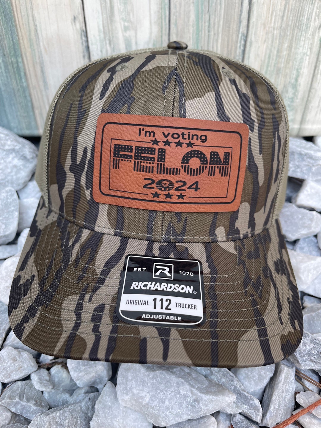 I'm Voting Felon Hat/ Trump 2024, MAGA Hat/leather Patch Hat/adjustable ...