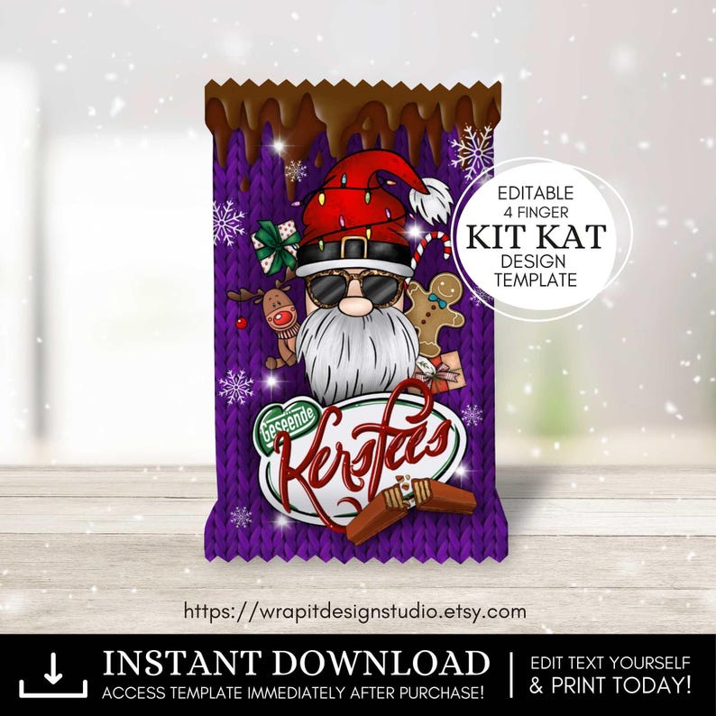 EDITABLE Christmas Chocolate Candy Bar Wrapper | Purple Wrap Template ...