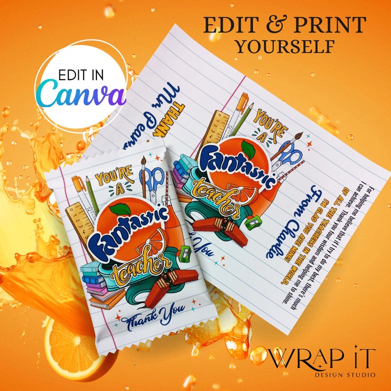 EDITABLE Teacher Appreciation Chocolate Gift Wrapper Template ...