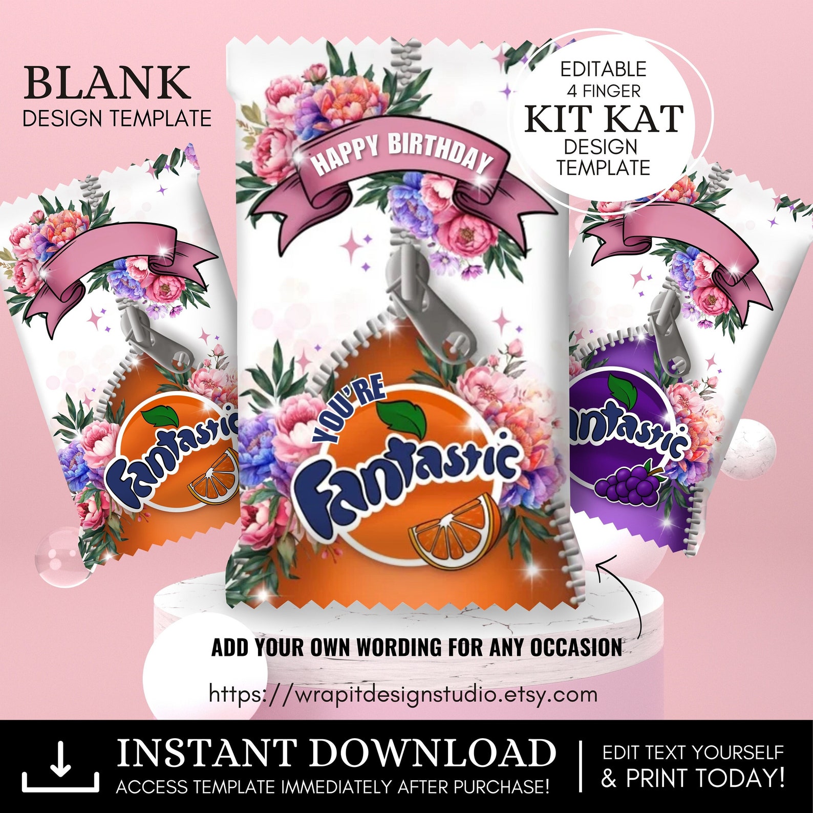 EDITABLE Chocolate Bar Wrapper Cover Template Personalised Gift ...