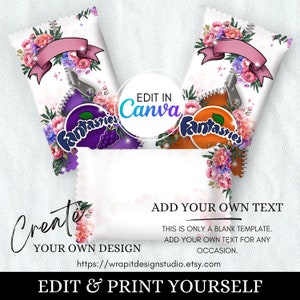 EDITABLE Chocolate Bar Wrapper Cover Template | Personalised Gift ...