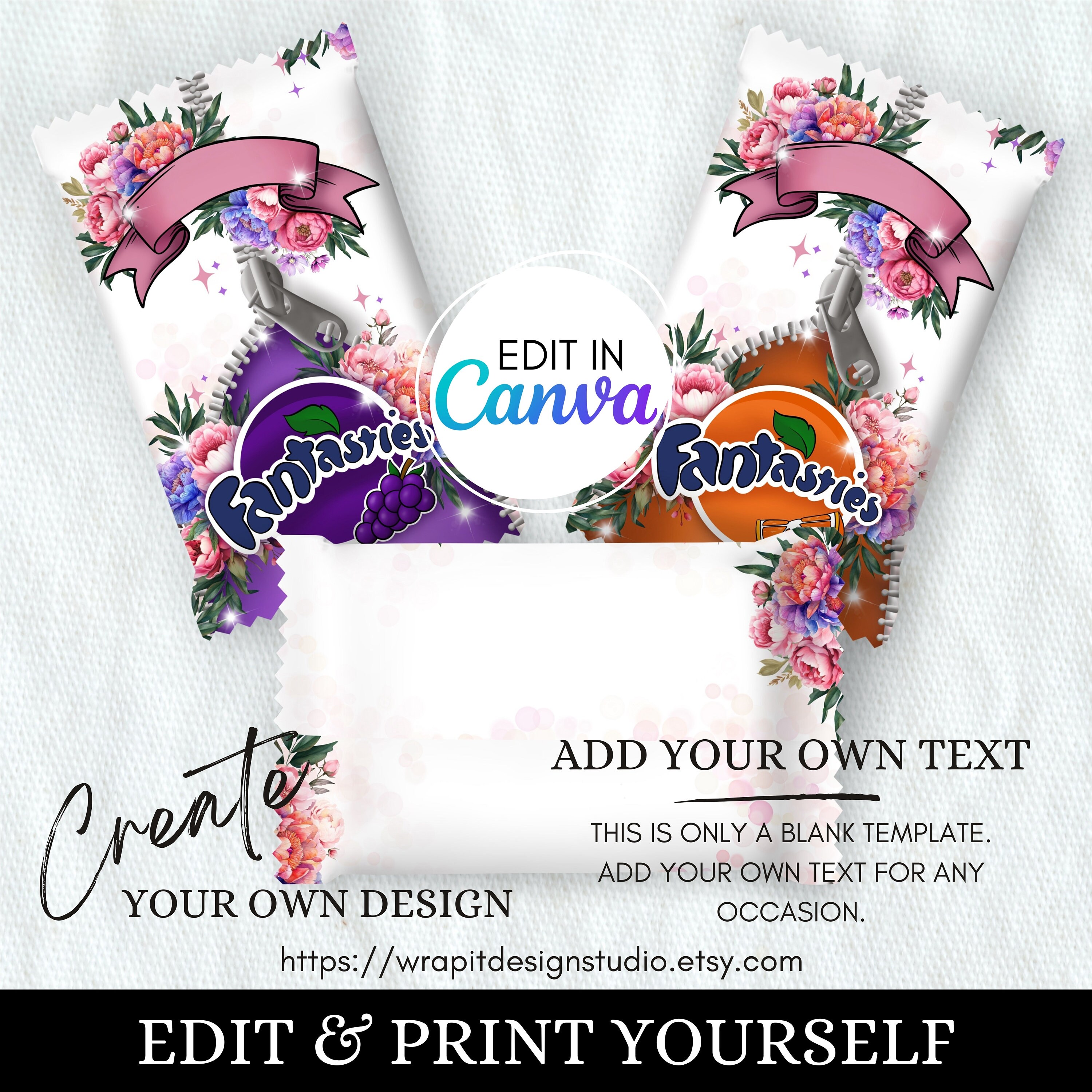 EDITABLE Chocolate Bar Wrapper Cover Template Personalised Gift ...