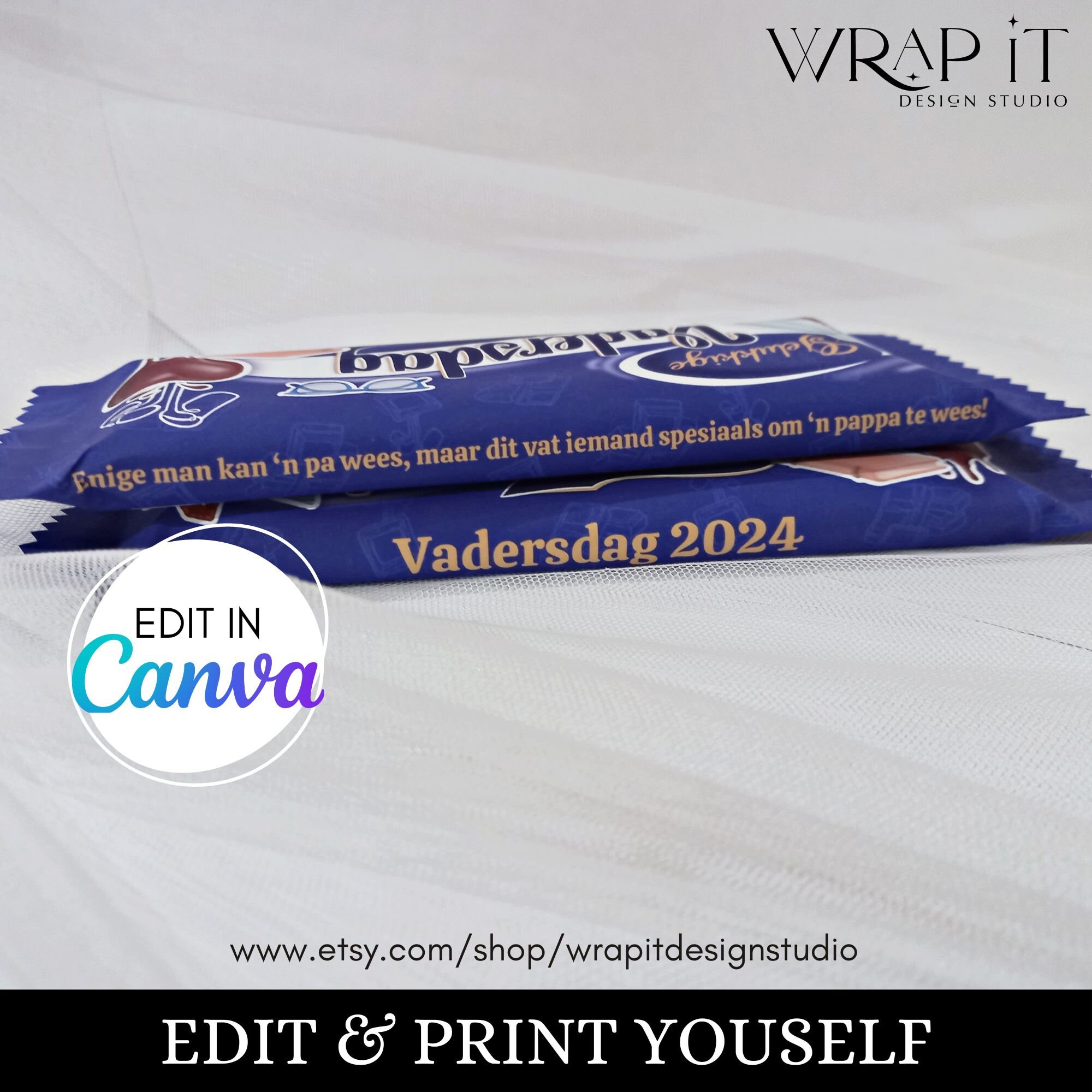 EDITABLE Happy Father's Day Chocolate Wrapper | Cadbury Label ...