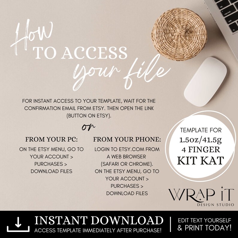 EDITABLE Happy Birthday Kit Kat Wrap | Printable Candy Bar Wrapper ...