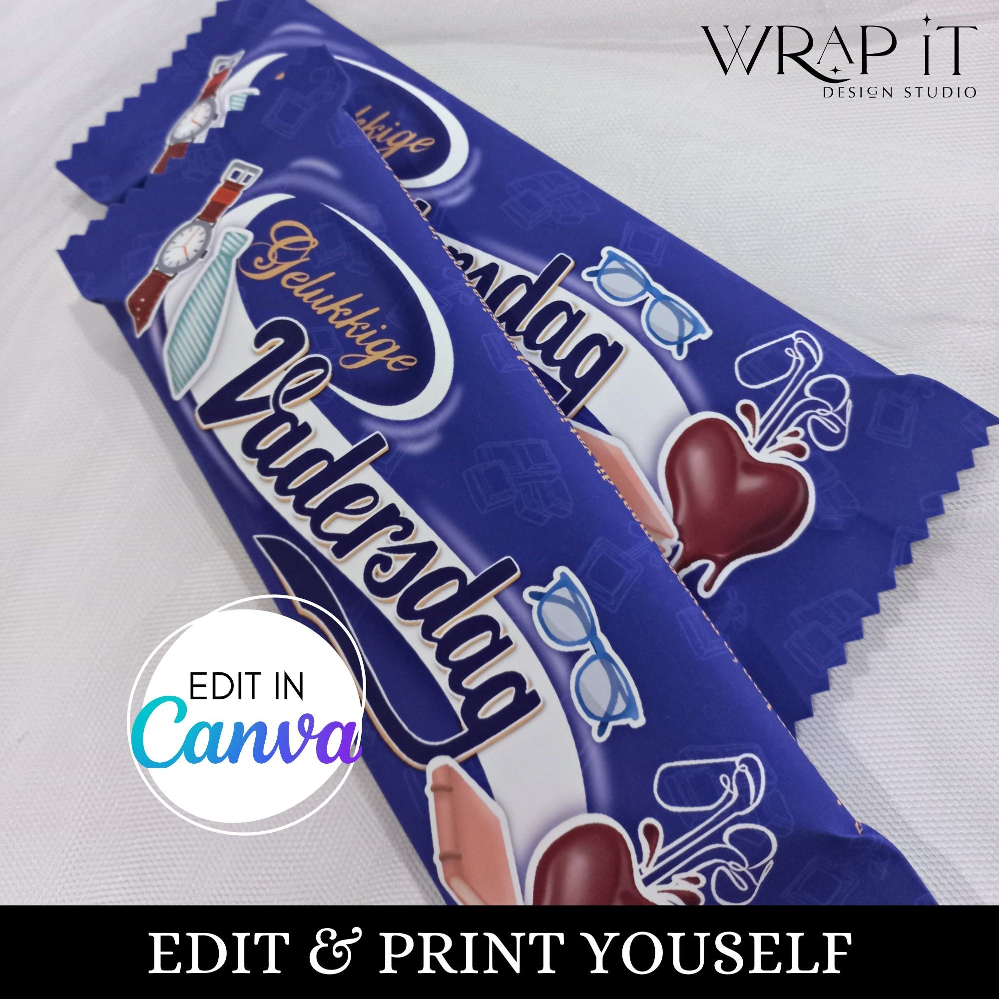 EDITABLE Happy Father's Day Chocolate Wrapper | Cadbury Label ...