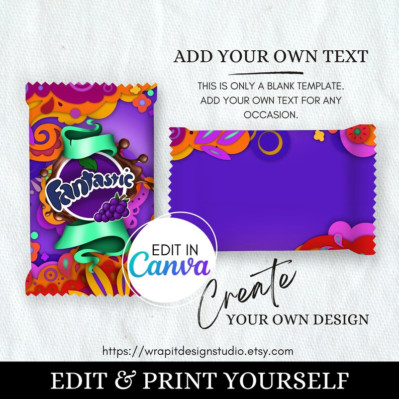 EDITABLE Chocolate Cover Wrapper | Blank Template | You're Fantastic ...