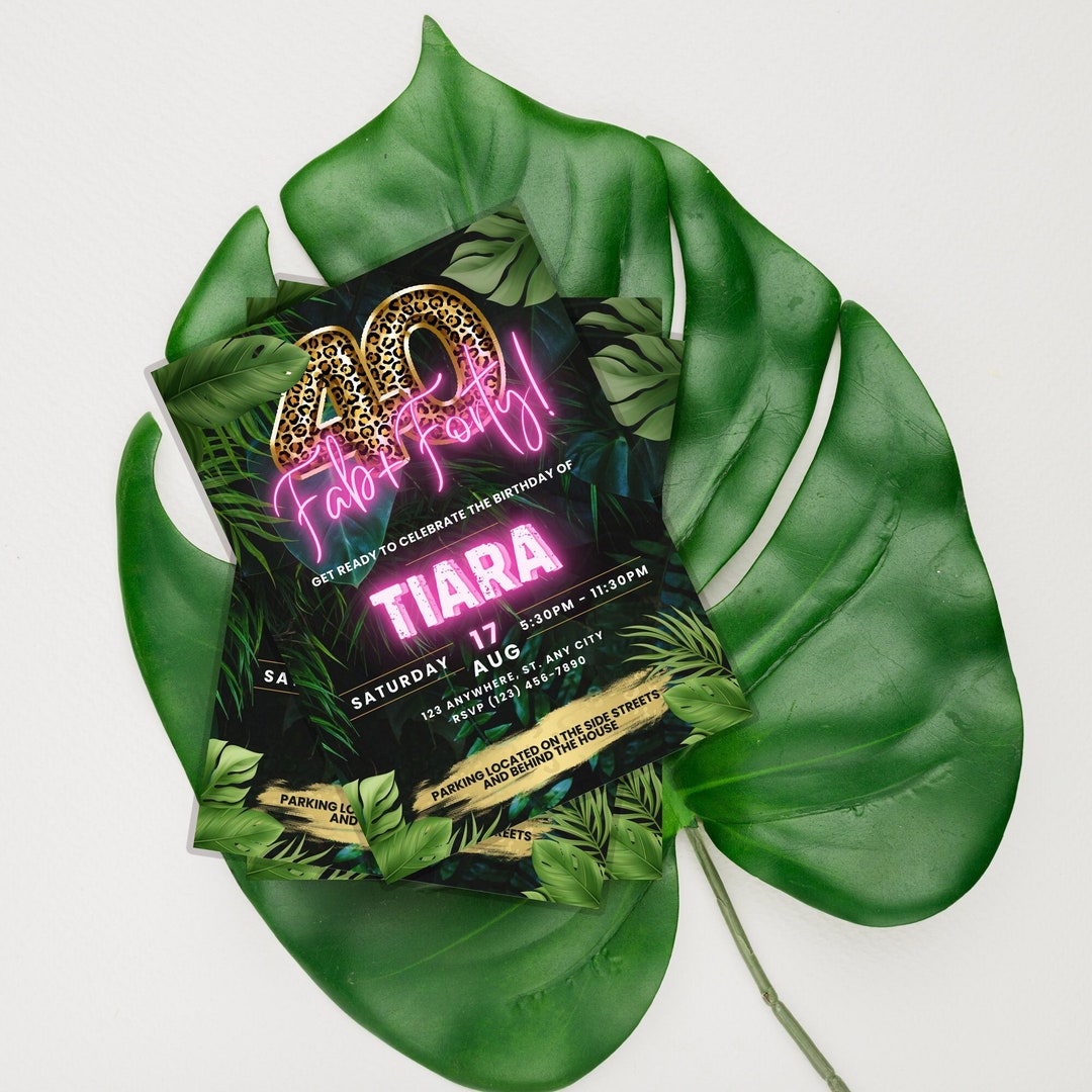 Wild Thing 40th Birthday Template Invite Printable Canva Template ...