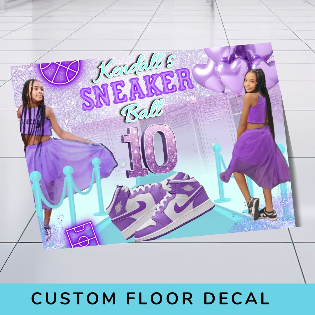 Custom Sneaker Ball Floor Decal: Removable Vinyl Sticker - Etsy
