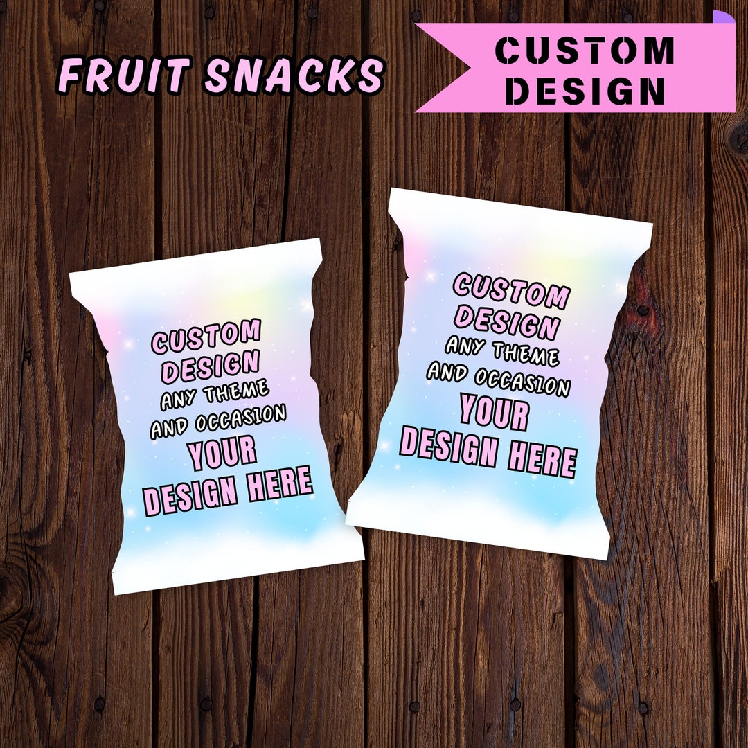 Custom Fruit Snacks Wrapper, Fruit Snacks Label, Fruit Snacks Template ...