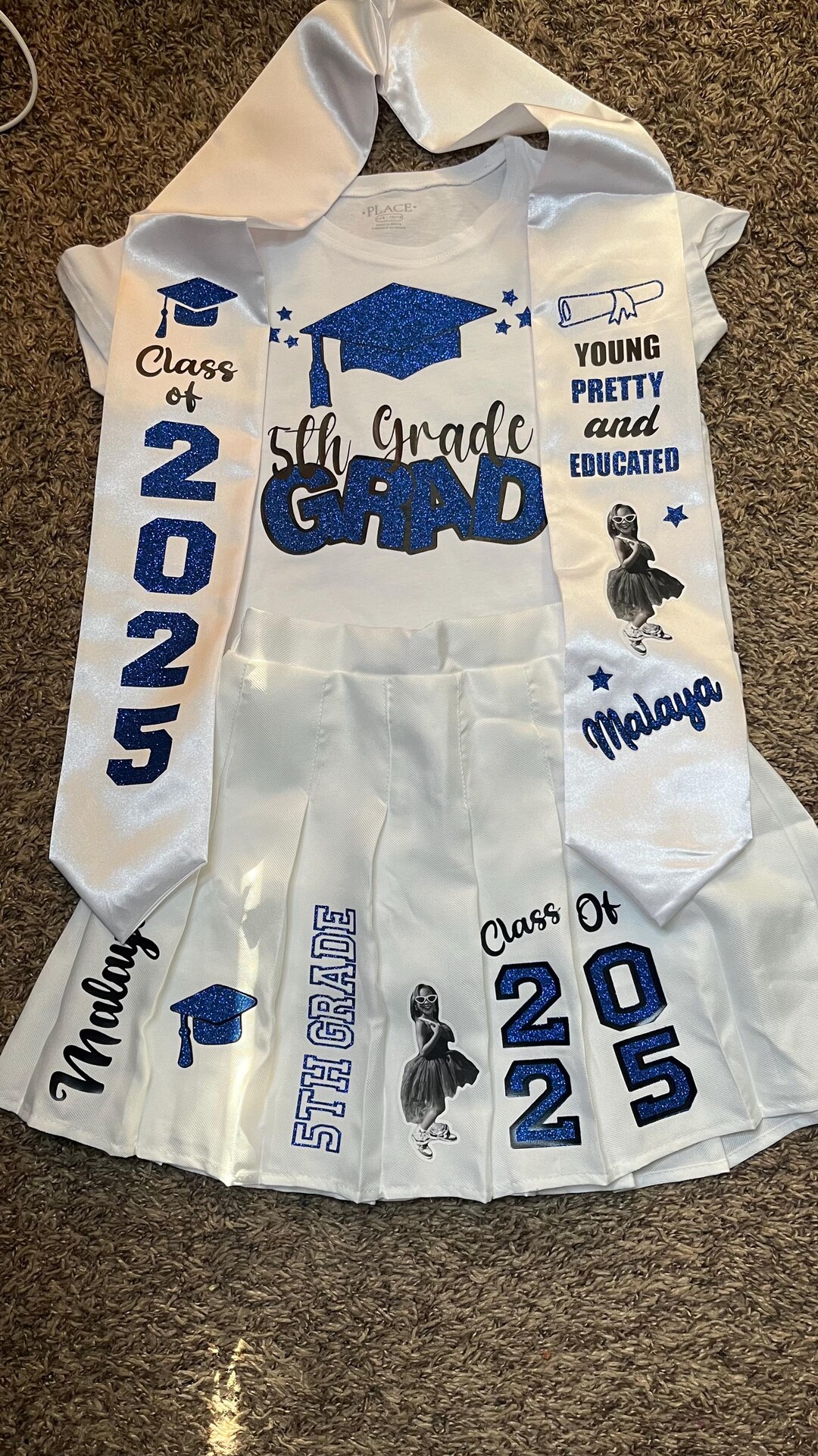 Custom Graduation Skirt Set: Class of 2025 Outfit - Etsy UK