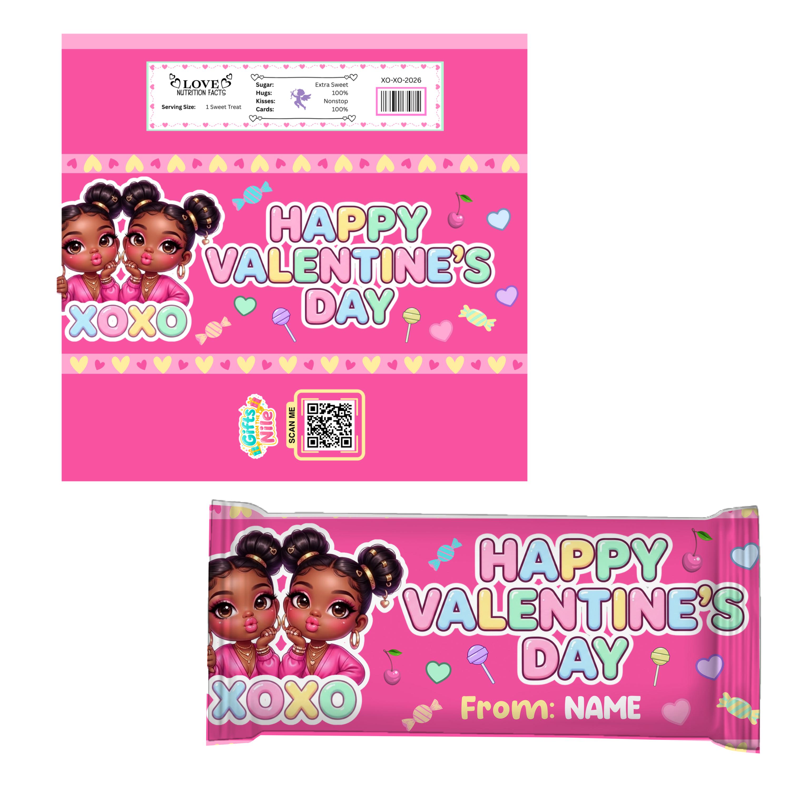Chibi Valentine’s Day Chip Bag Label Template | Kids Party Favor Bundle ...