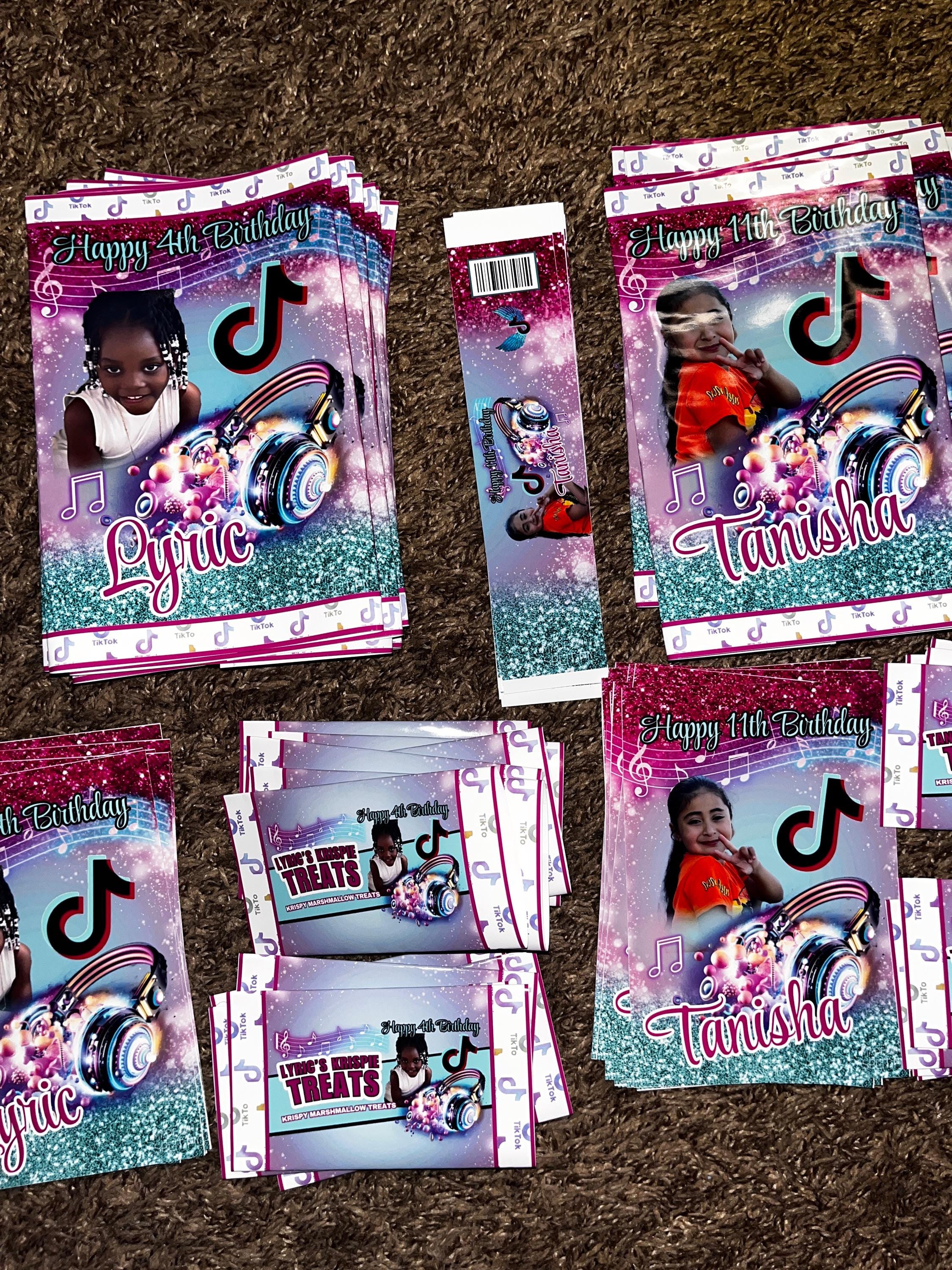 Custom Party Favor Labels Bundle, Chip Bags, Assembled Party Package - Etsy