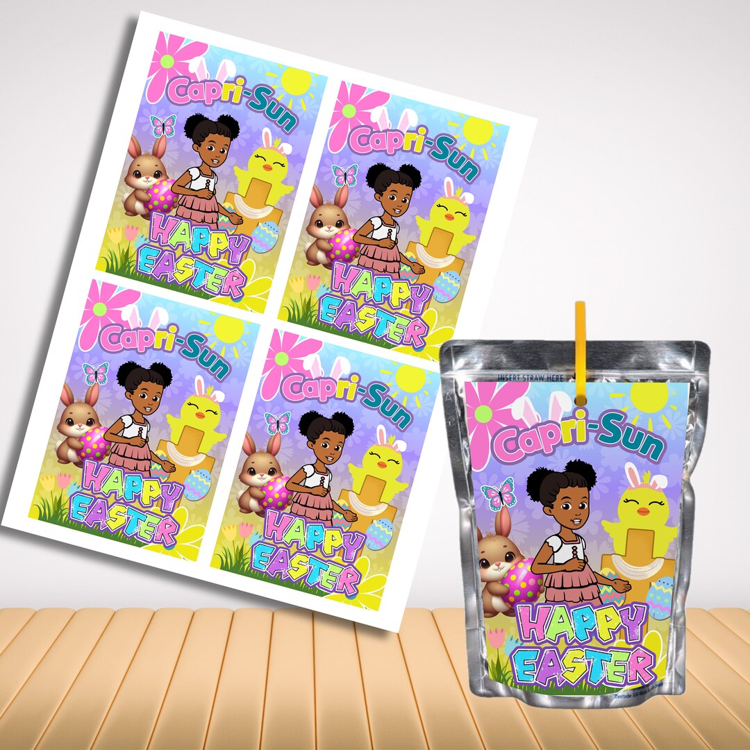 Easter Juice Pouch, Easter Juice Label, INSTANT DOWNLOAD - Etsy
