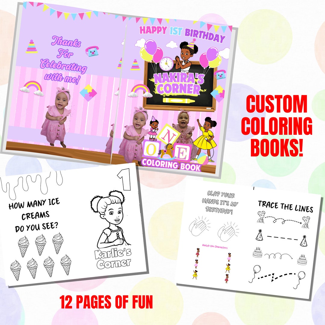 Coloring Book, Birthday Coloring Book, Custom Coloring Book - Etsy