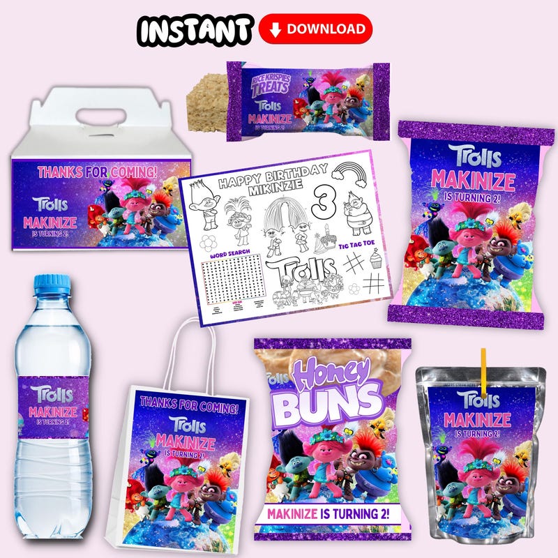 Trolls Chips Bags - Etsy
