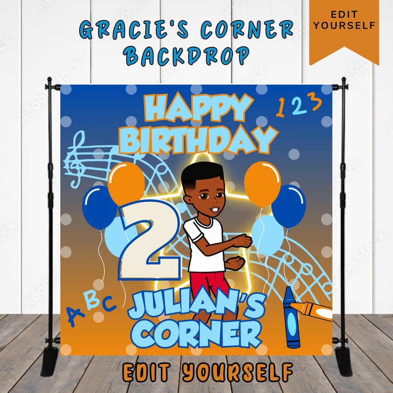 Gracies Corner Backdrop Gracies Corner Birthday Boys - Etsy