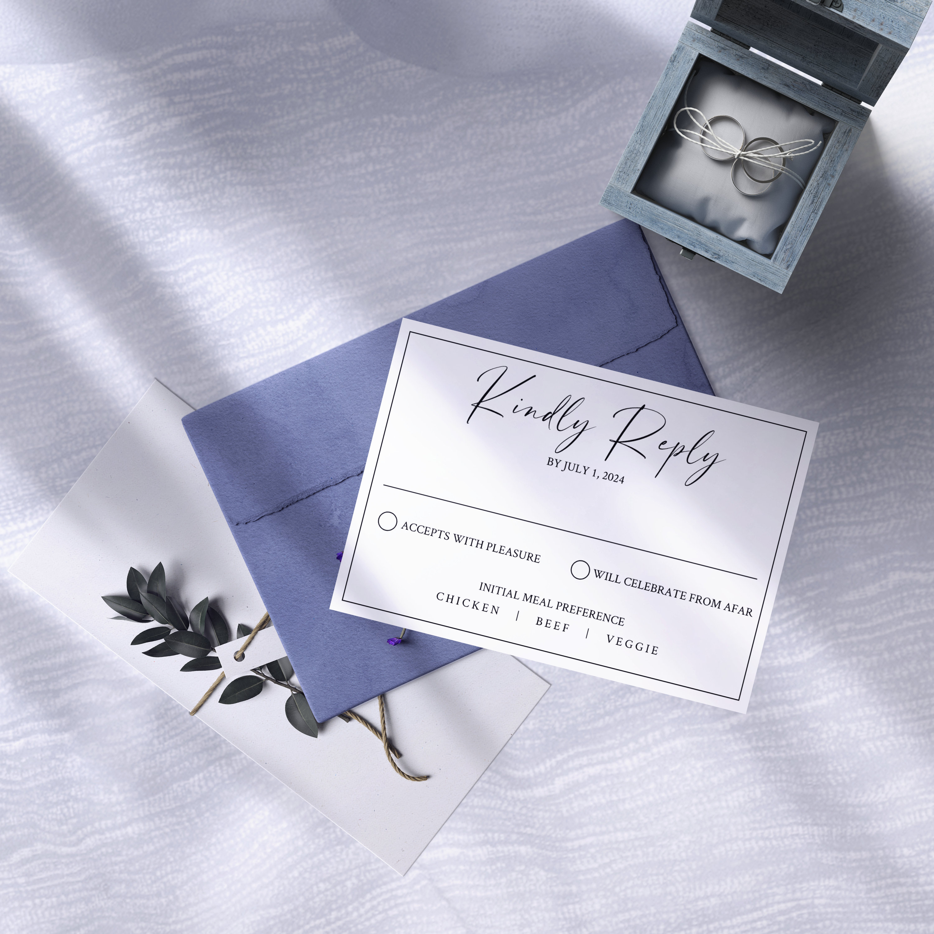 Simple Wedding Response Card | Cute Wedding RSVP Card | Modern RSVP ...
