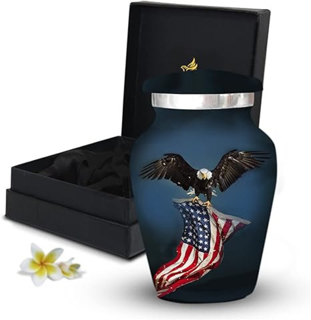 Black Eagle Urn Small Keepsake Urn for Human Ashes With Box - Etsy