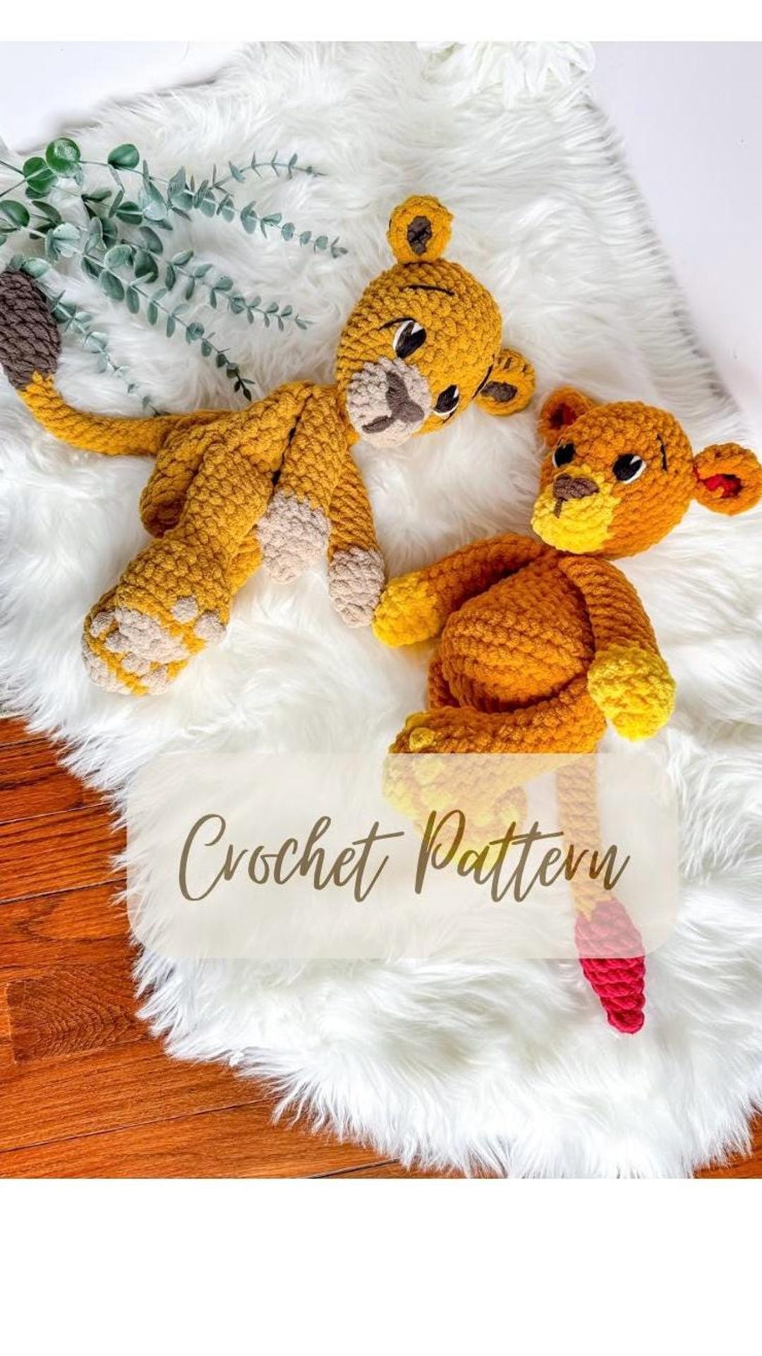 Lion Cub Crochet Pattern Bundle: Lion King Inspired Plushie & Lovey ...