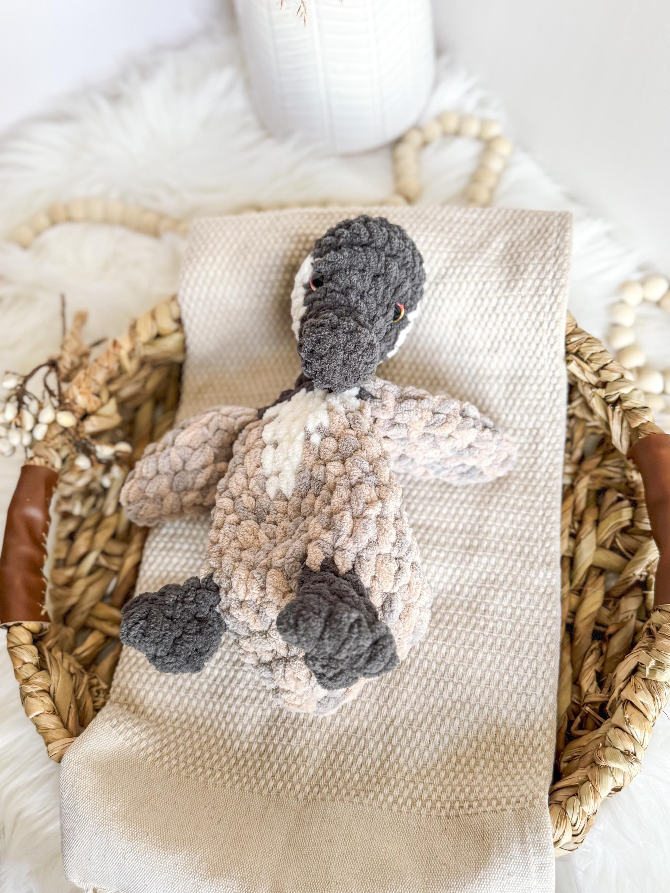 Crochet Fuzzy Goose With a Bonnet| Handmade Crochet Canada Goose ...