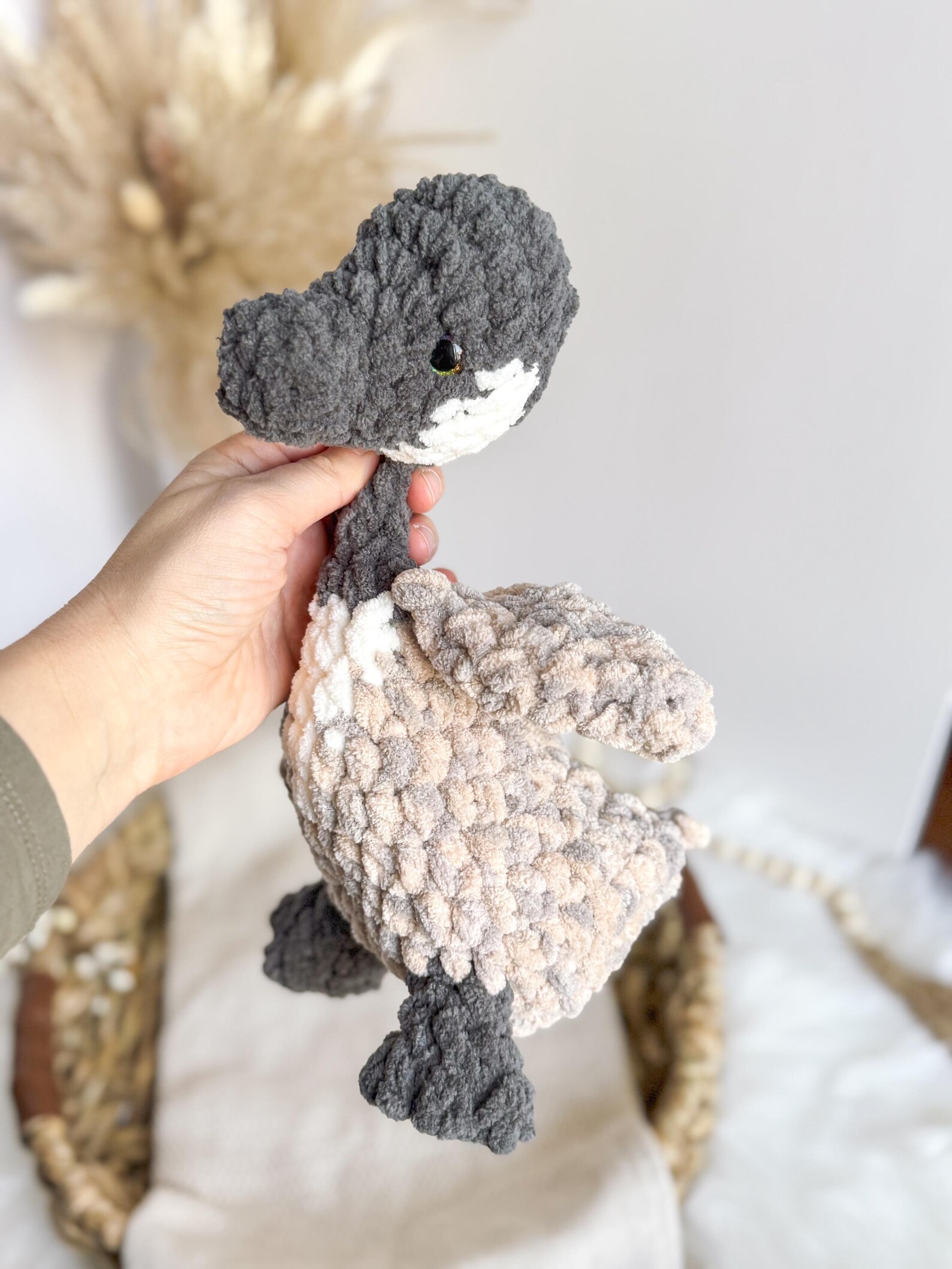 Crochet Fuzzy Goose With a Bonnet| Handmade Crochet Canada Goose ...