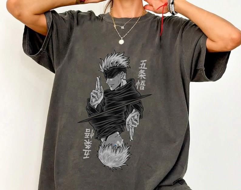 Gojo Satoru Shirt, Jujutsu Kaisen Tshirt, Gojo Badass Tshirt, Anime ...