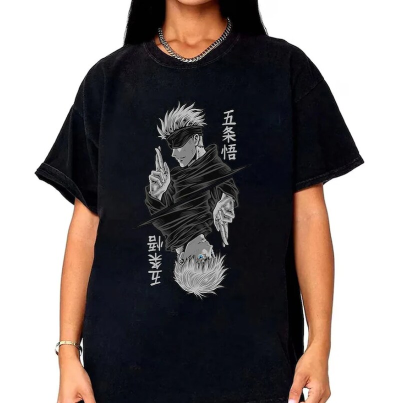 Gojo Satoru Shirt, Jujutsu Kaisen Tshirt, Gojo Badass Tshirt, Anime ...