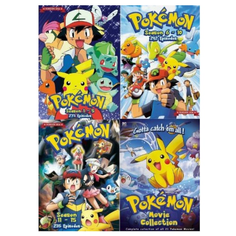 Pokemon (season 1-20) Complete Set TV Series DVD - Etsy