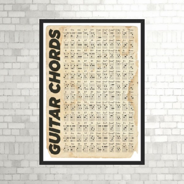 Chord Chart Poster - Etsy UK