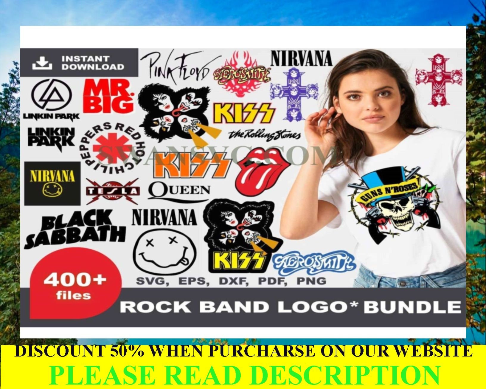 400 Rock Brand Logo SVG, Rock Band Svg, Bundle Rock Band - Etsy