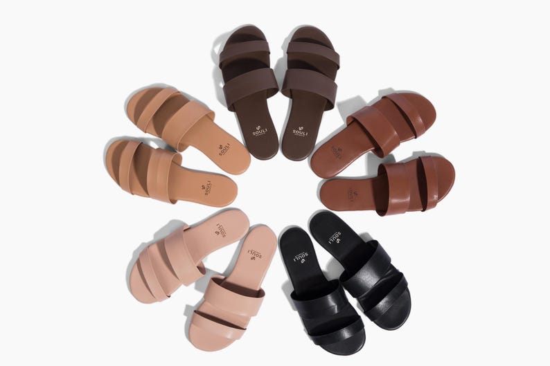 Foldable Slide Sandals, Memory Foam Sandals, Travel Sandals, Slip On ...