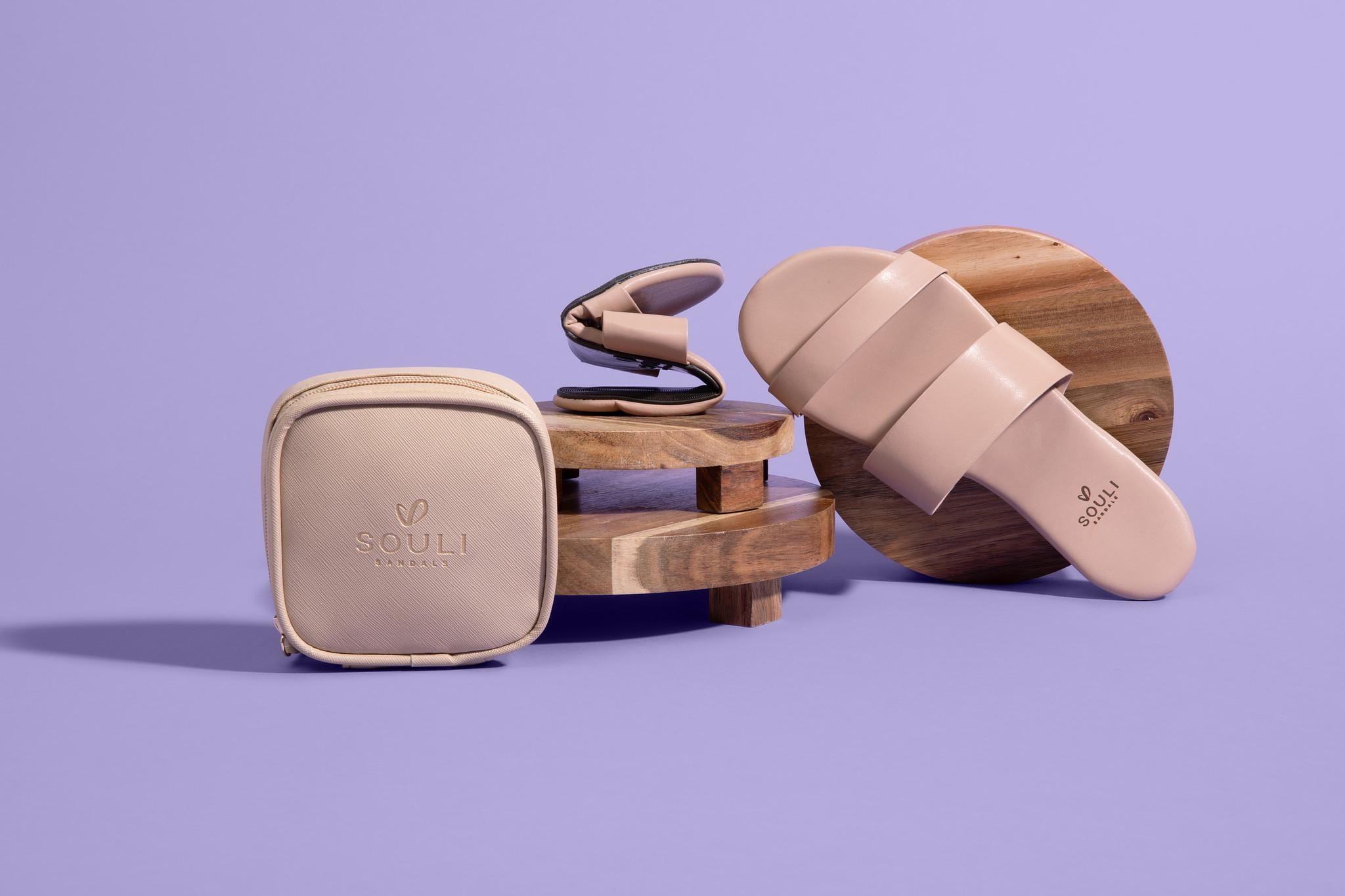 Foldable Slide Sandals, Memory Foam Sandals, Travel Sandals, Slip On ...