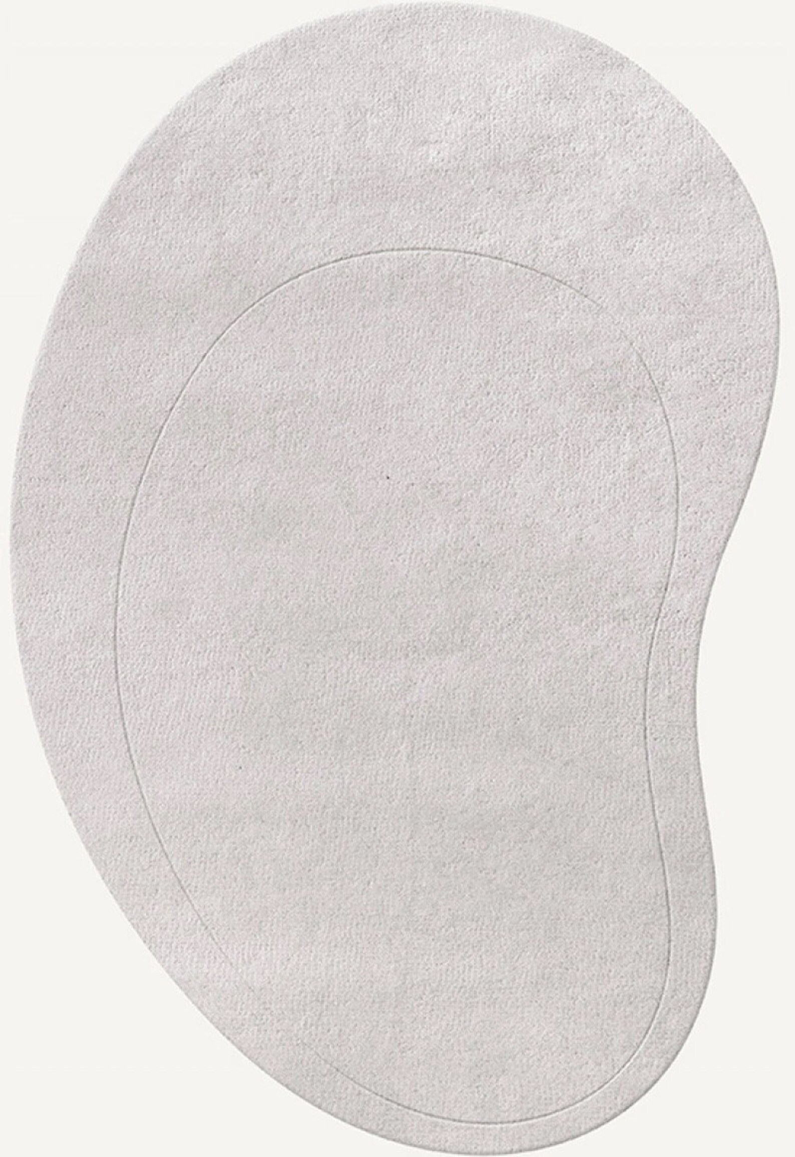 Kidney Shape Irregular Newzeland Wool Made Area Rug Hand Made Rug for ...