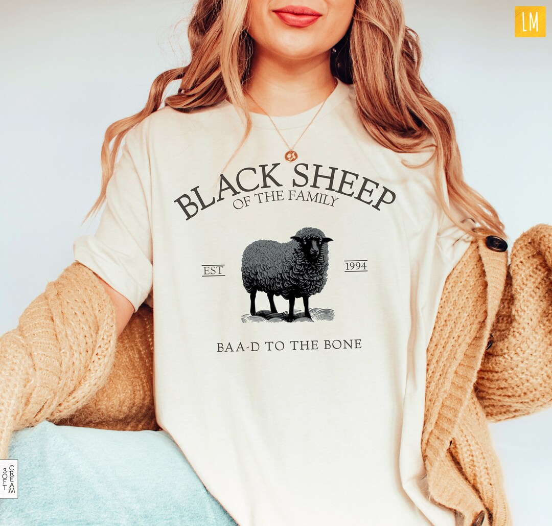 Black Sheep Custom Birth Date T-shirt - Personalized Family Gift, Funny ...