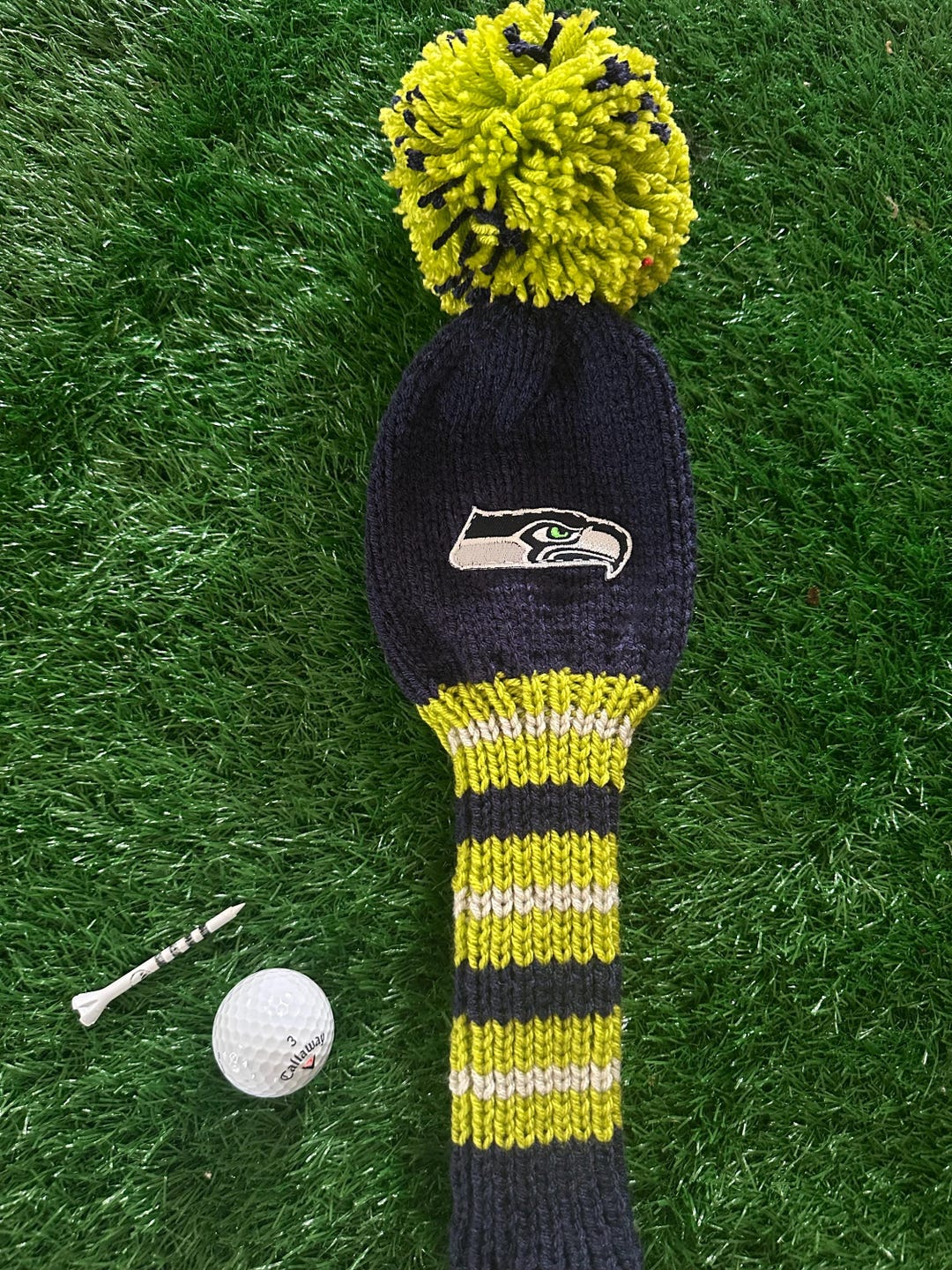 Seattle Seahawks Custom Golf Club Cover Hand Knit Logo NFL Fan Gift - Etsy