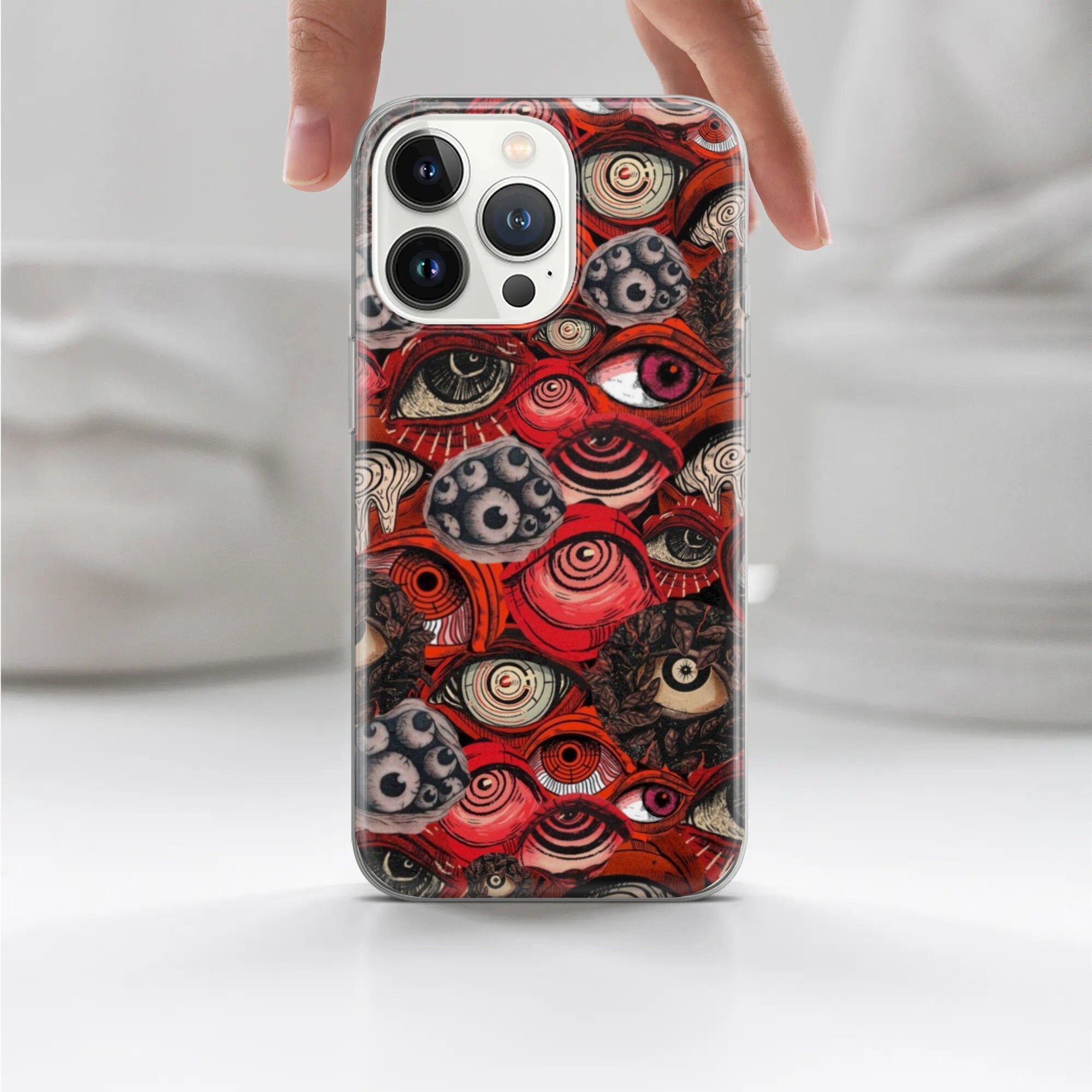 Grunge Eyeballs Phone Case Creepy Eyes Cover for iPhone 15 14 - Etsy